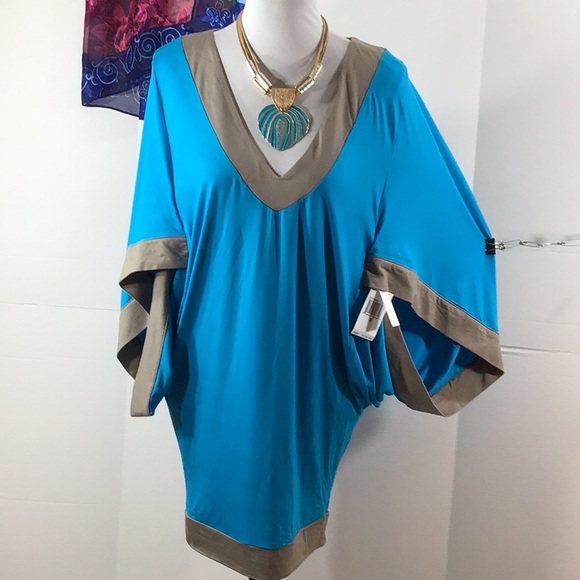 Trina Turk | Dresses | Trina Turk Mayan Colorblock Tunic Mini Dress S ...